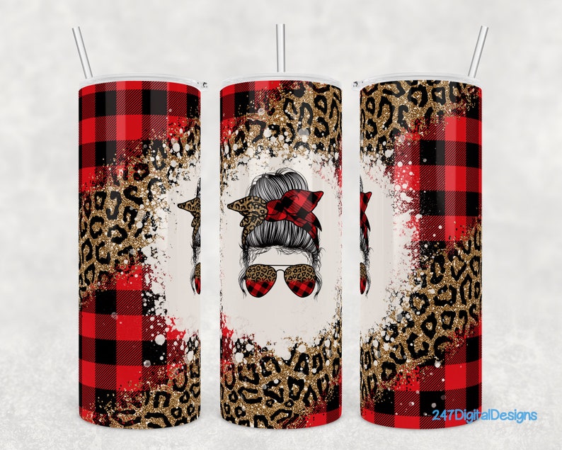 Buffalo Plaid Tumbler Templates Png Wrap Add Your Own Text - Etsy