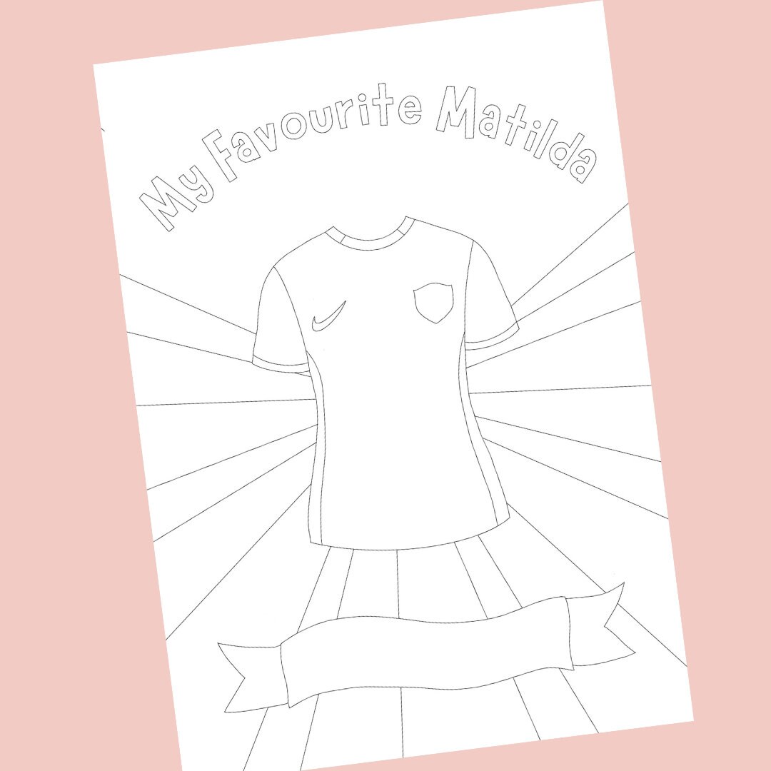 Matildas Colouring Page Girls Football Girls Soccer Womens - Etsy