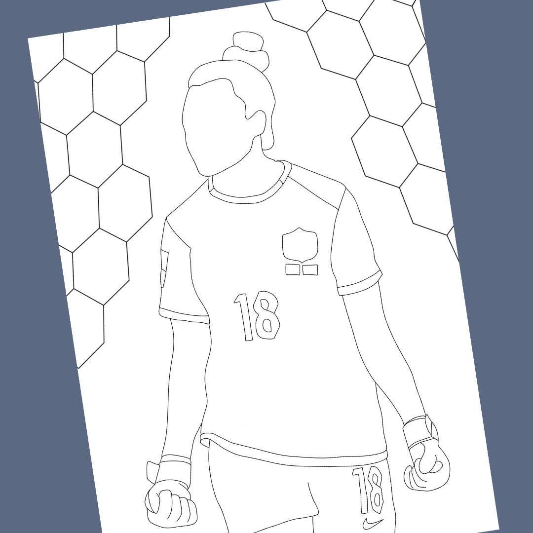 Matildas Colouring Page Girls Football Girls Soccer Womens - Etsy