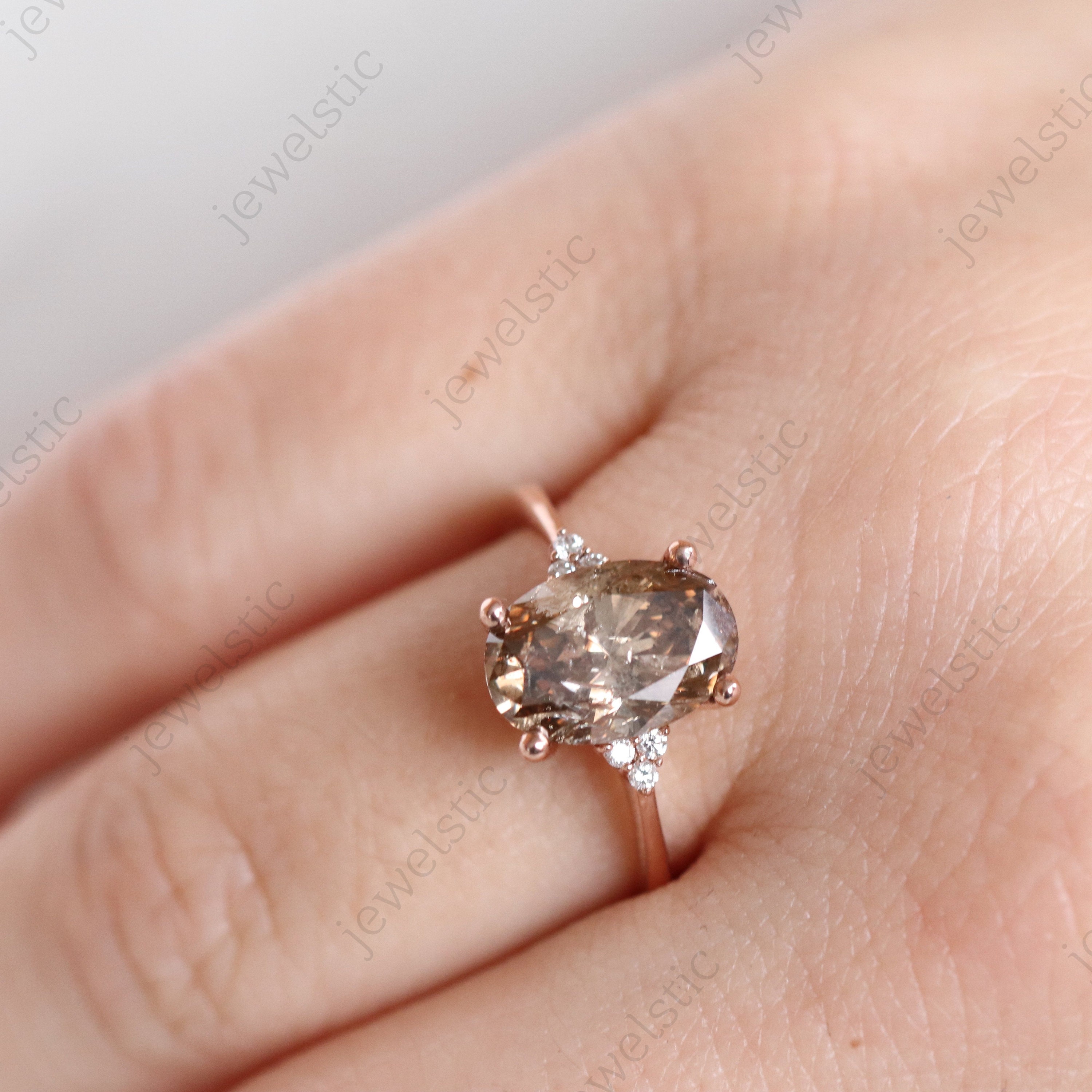 Brown Topaz Ring 925 Silver Ring Oval Gemstone Ring | Etsy