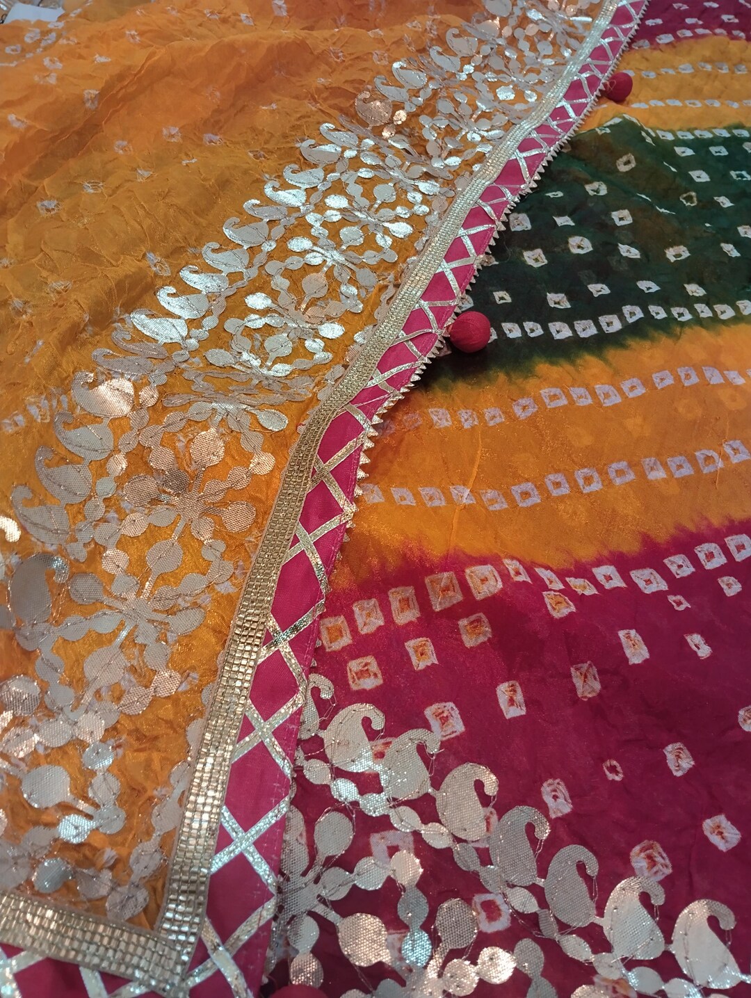 Jaipuritraditional Handwork Bandhani Saree Wedding Festival Special ...