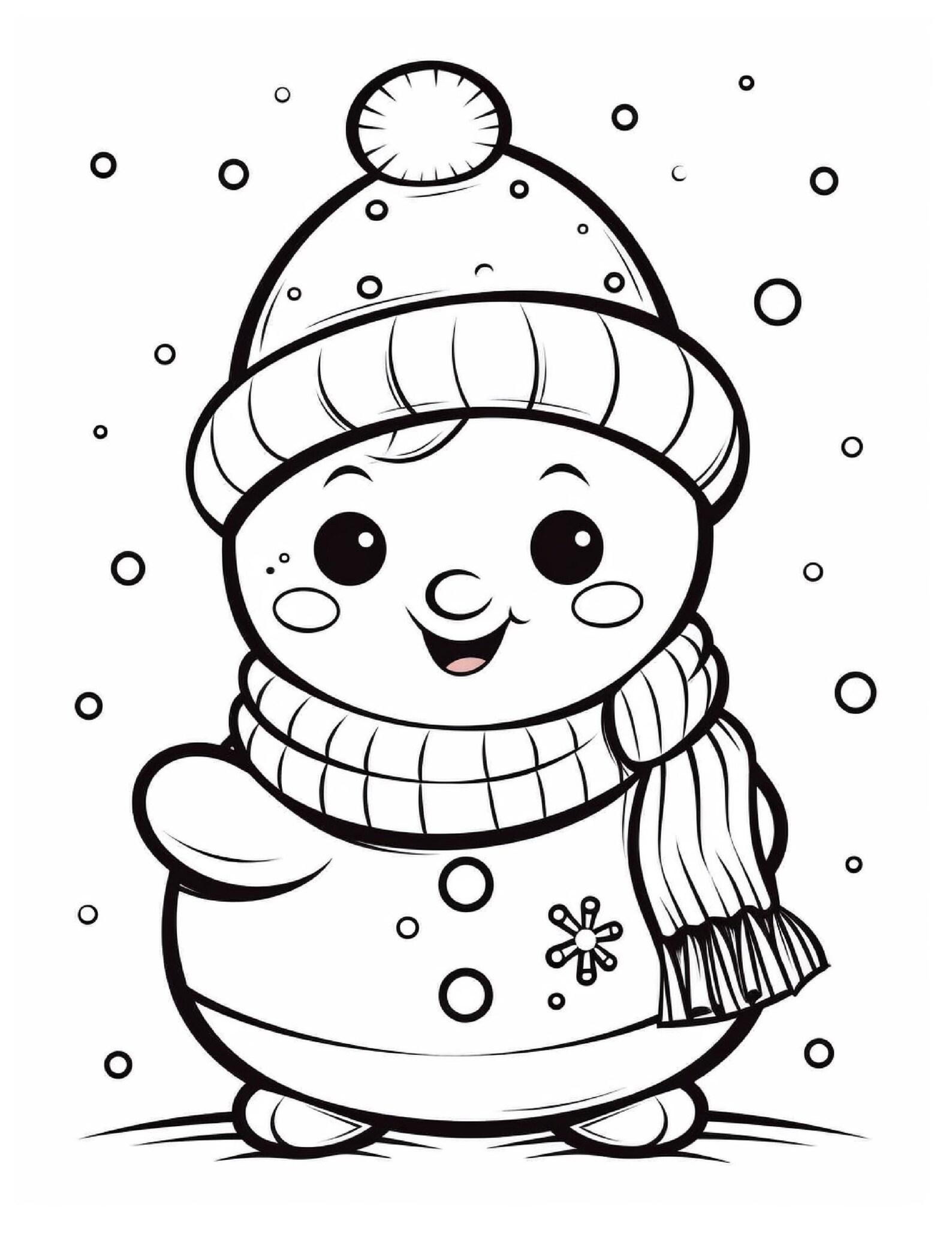 Simple Christmas Coloring Pages for Kids 100 Printable Holiday Designs ...