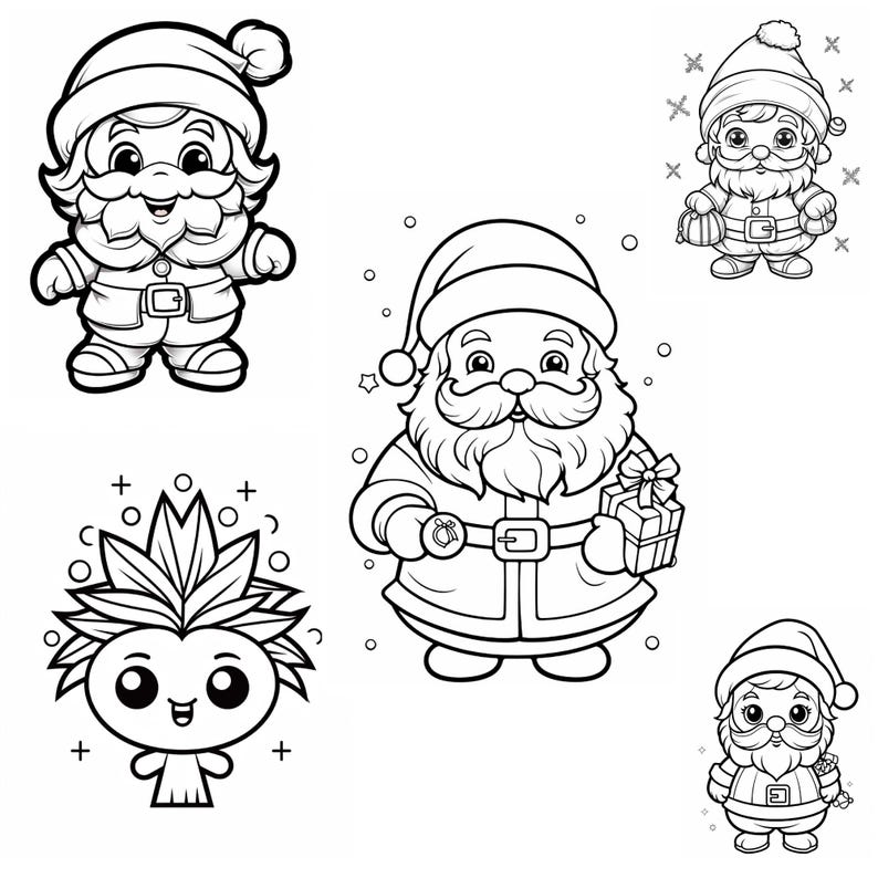 Simple Christmas Coloring Pages for Kids 100 Printable Holiday Designs ...