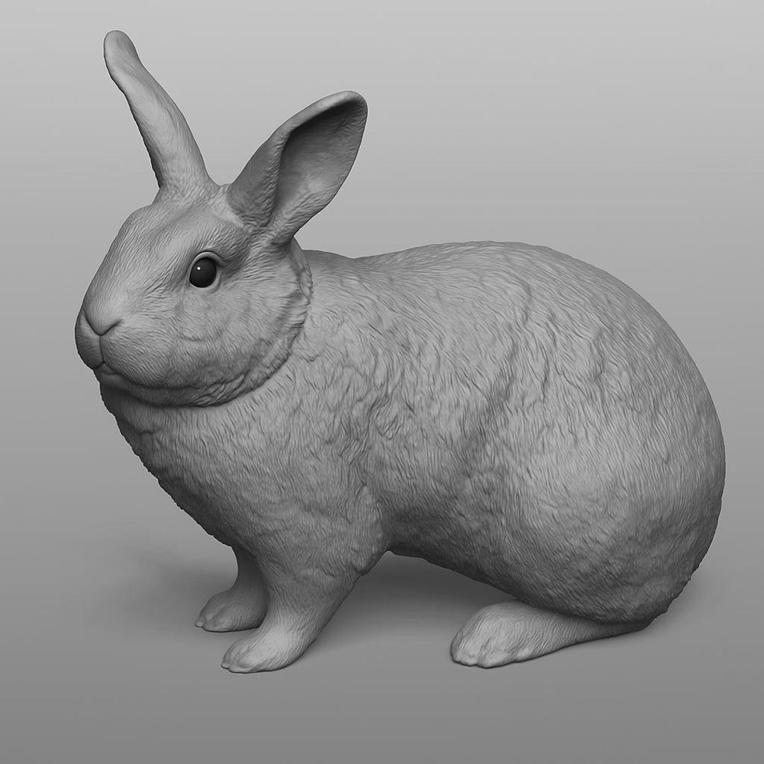 3D Printable Bunny STL – Dual Color AMS Ready – Cute Animal Figure With ...