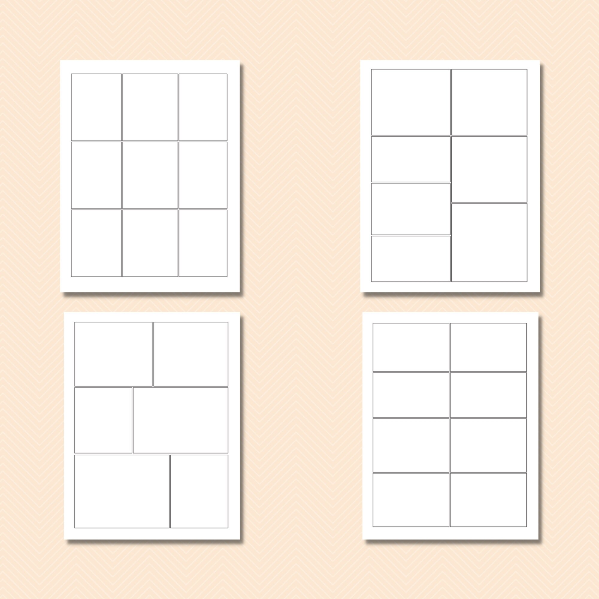 Blank Comic Book : Size 8.5x11 Draw Your Own Comics, Printable Comic ...