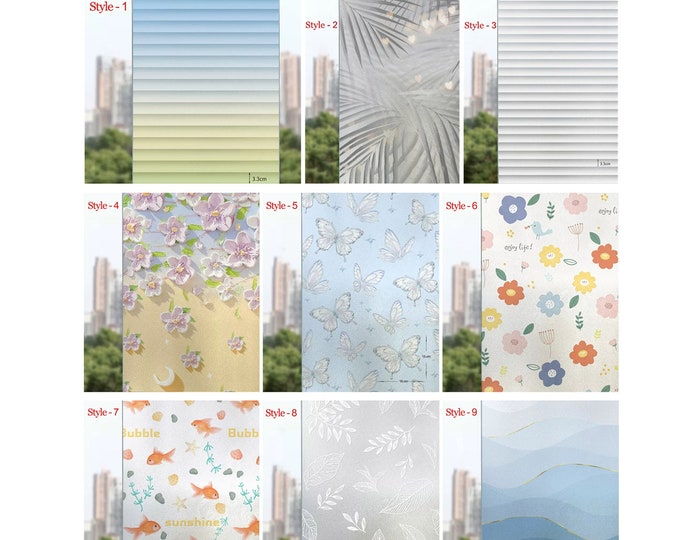 3D Premium Window Privacy Film, Static Cling Sticker,anti-uv, No Glue ...