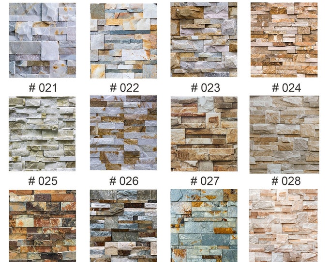 Stone Brick Tile Stickers, Peel and Stick Backsplash Tile Decals,retro ...