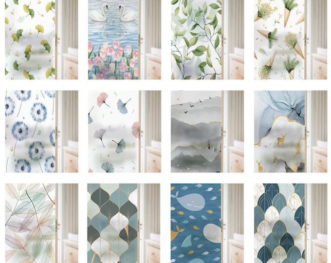 Decorative Static Cling Window Film,frosted Stained Window Privacy Film ...