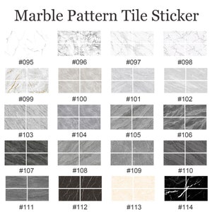 Marble Tile Sticker,self Adhesive Vinyl Decal for Wall Bathroom ...