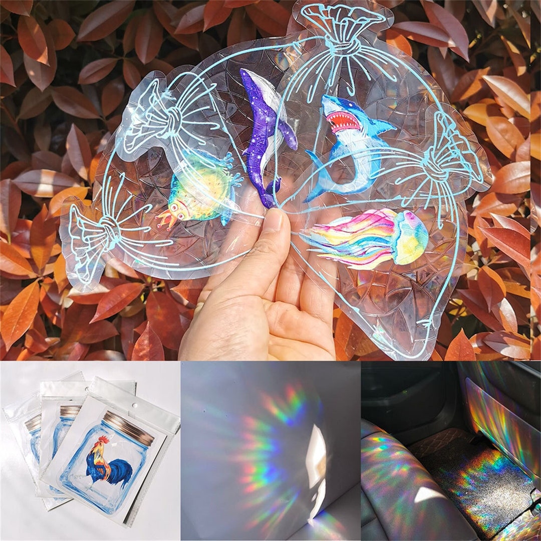 Shark Suncatcher Sticker,jellyfish Sun Catcher,static Cling Window ...