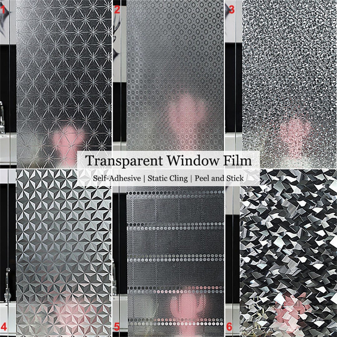 3D Premium Window Privacy Film, Static Cling Sticker,anti-uv, No Glue ...