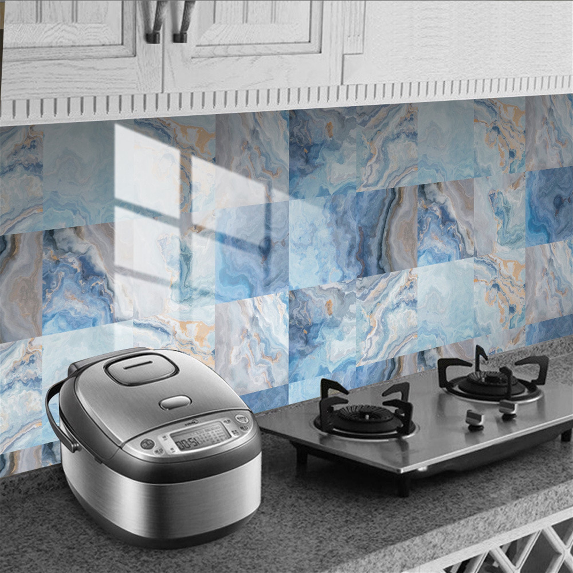 Tile Sticker Vinyl Decal for Kitchen Bathroom Backsplash Floor Decals ...