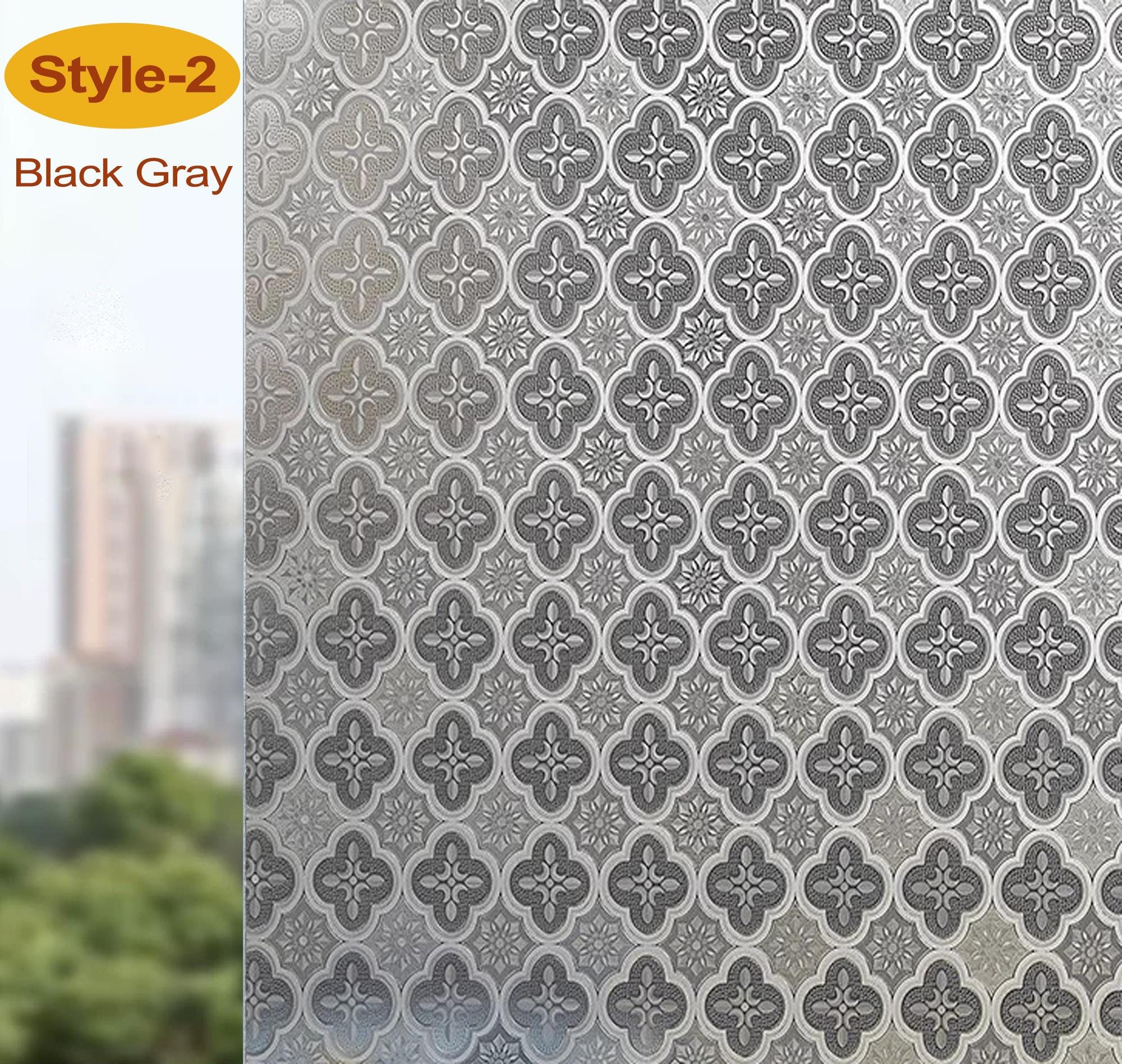 3D Premium Window Privacy Film, Static Cling Sticker,anti-uv, No Glue ...