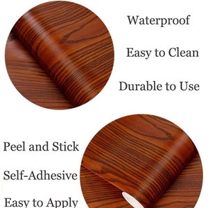 Wood Grain Wallpaper, Peel&stick Tile Decal, Wood Textures Wall Sticker ...