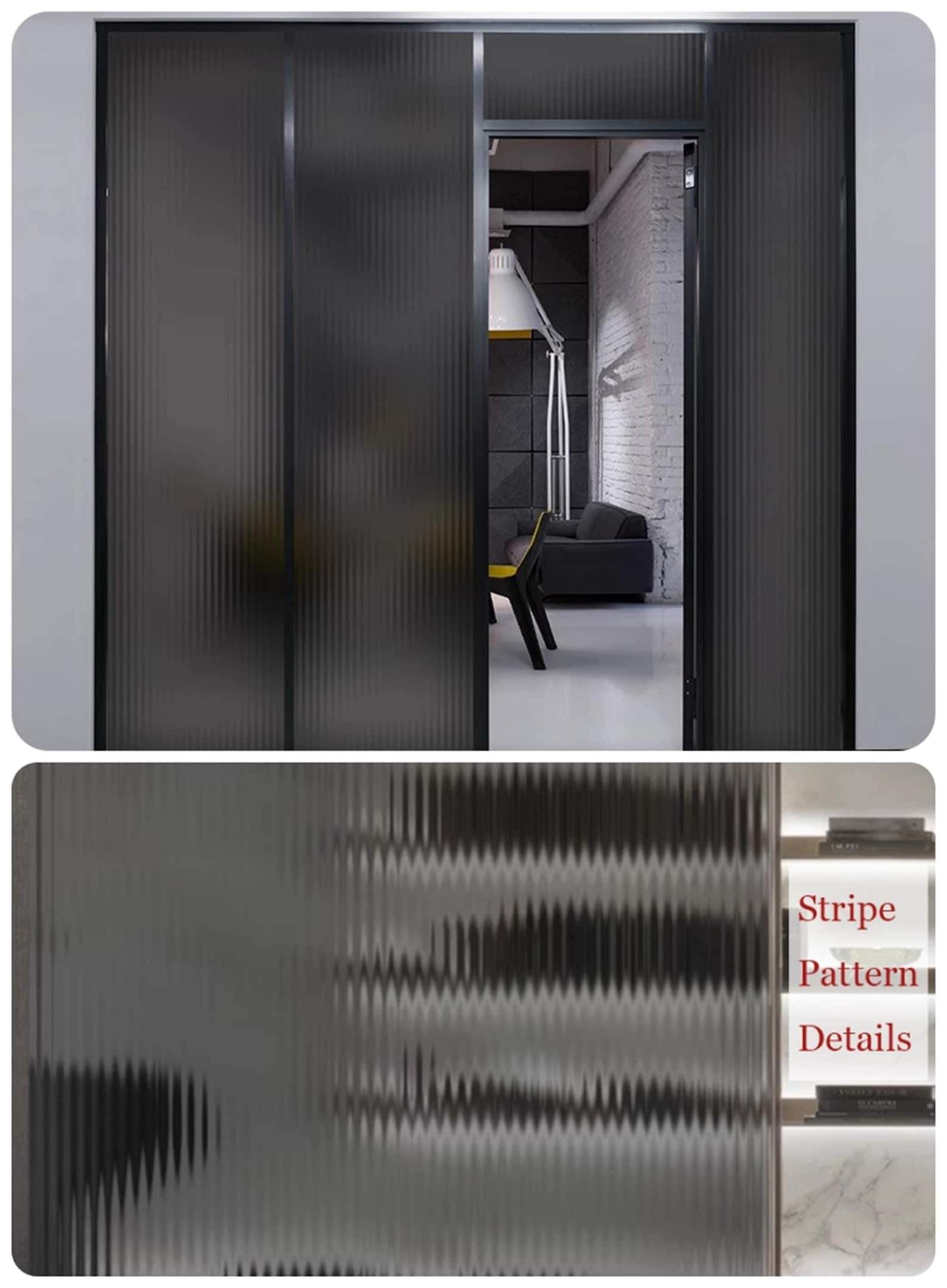 Stripe Window Film,decorative Glass Sticker Opaque Privacy UV ...