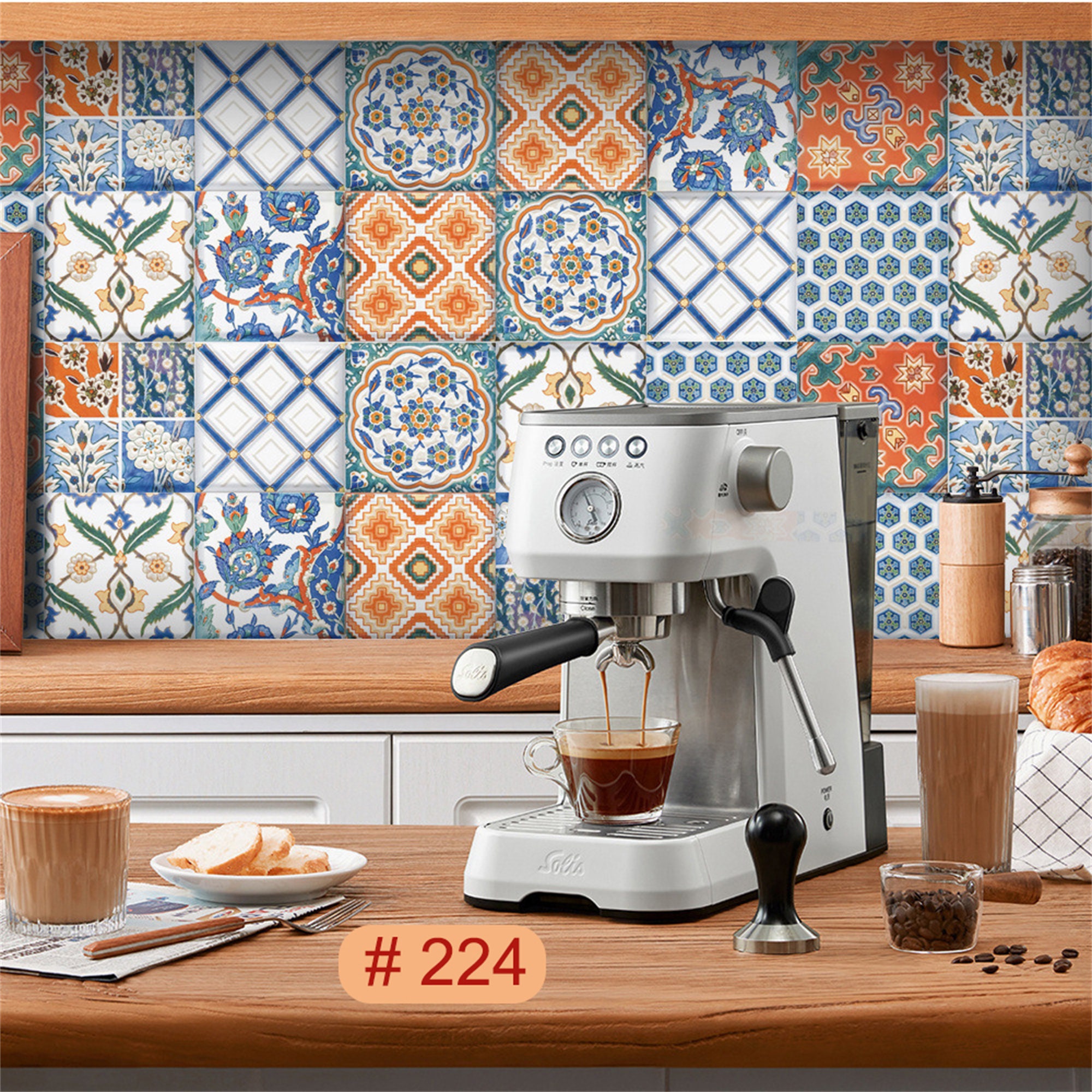 Tile Sticker Vinyl Decal for Kitchen Bathroom Backsplash Decals,self ...