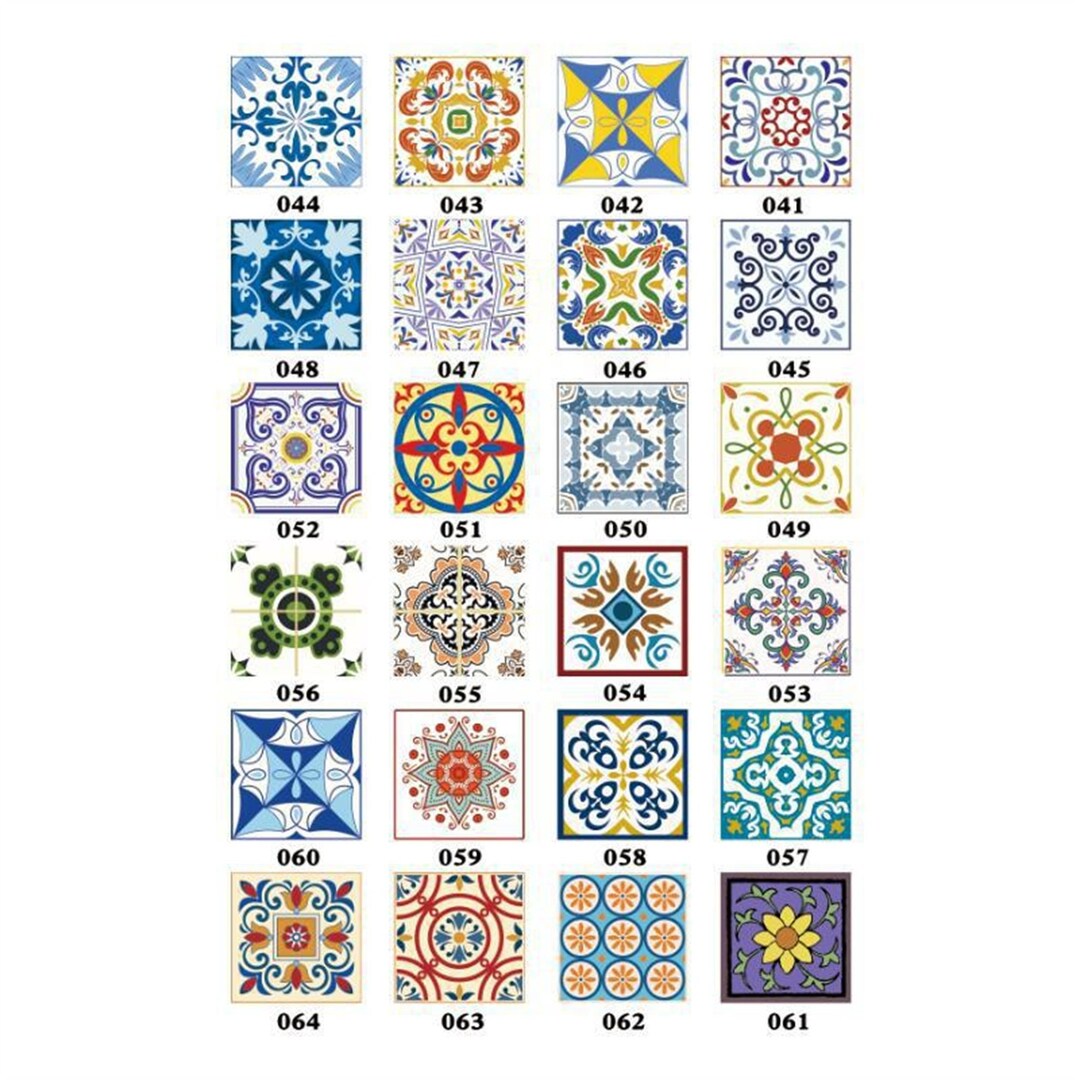 Tile Sticker Vinyl Decal for Kitchen Bathroom Backsplash Floor Decals ...
