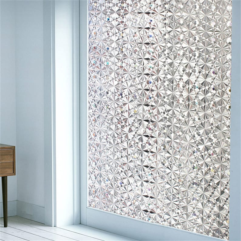 3D Premium Window Privacy Film, Static Cling Sticker,anti-uv, No Glue ...