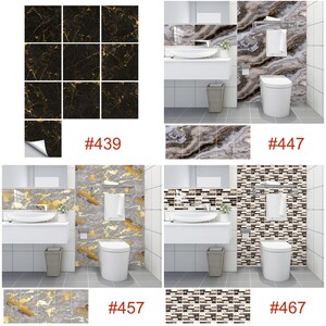 Tile Sticker Vinyl Decal Self Adhesive Tile Decal for Living Room ...