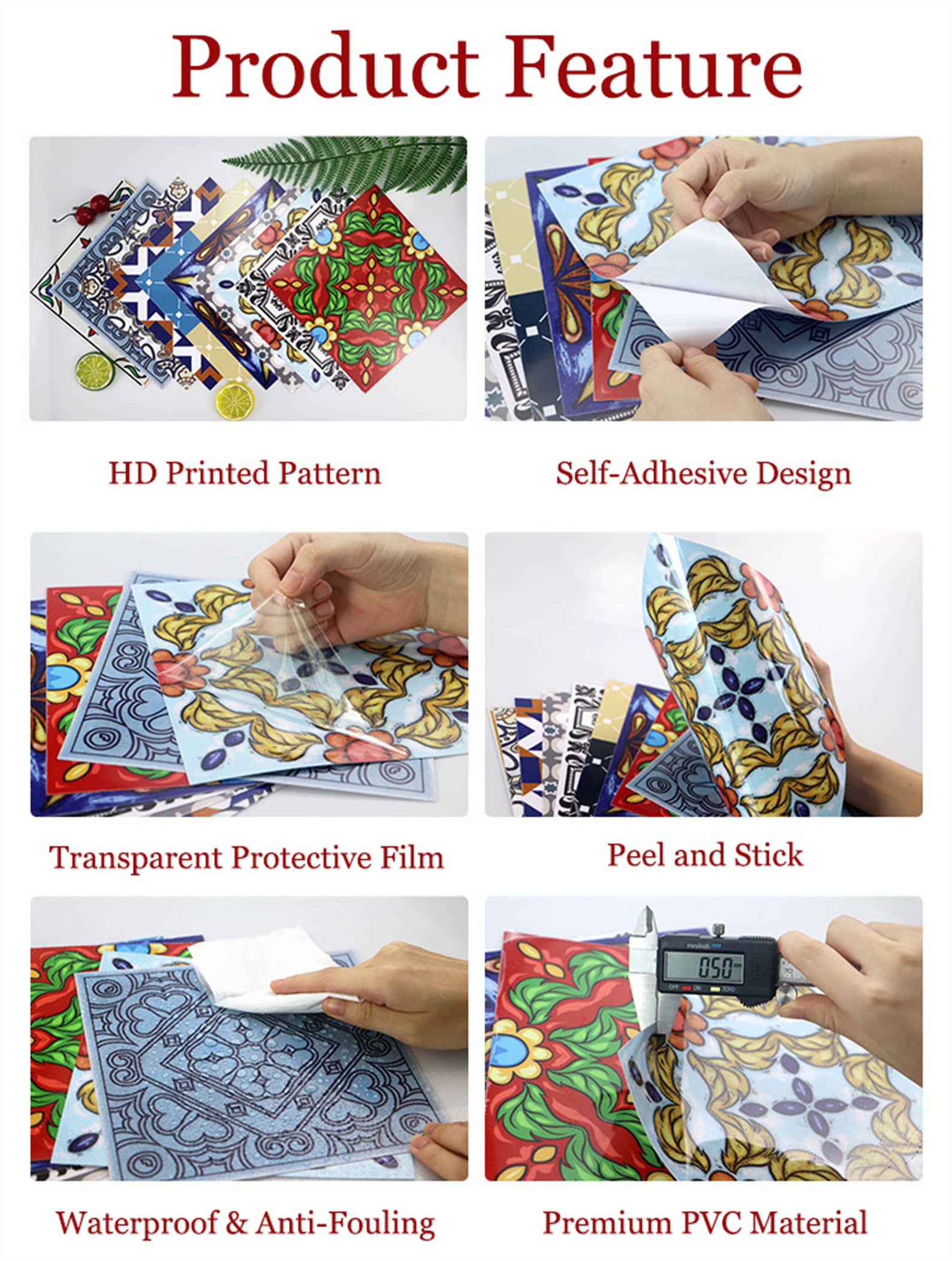 Spanish Tiles Sticker,mexican Peel and Stick Tile Stickers for Wall ...