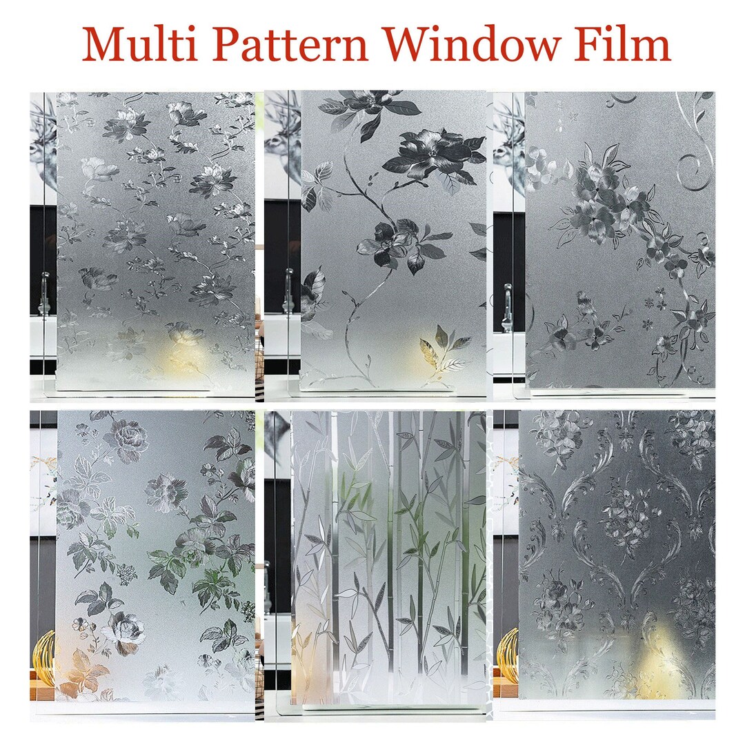 3D Premium Window Privacy Film, Static Cling Sticker,anti-uv, No Glue ...