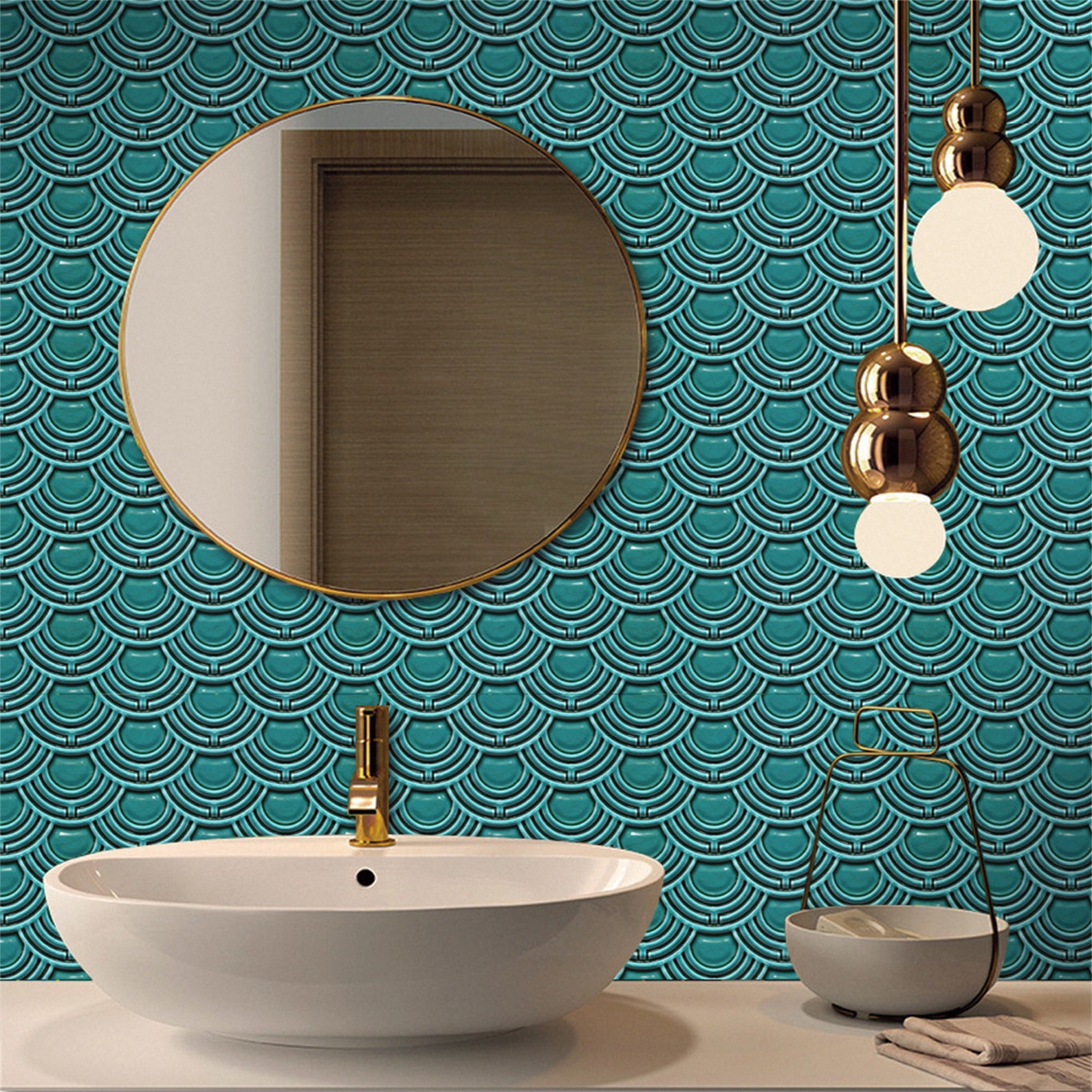Tile Sticker Vinyl Decal for Kitchen Bathroom Backsplash Floor Decals ...