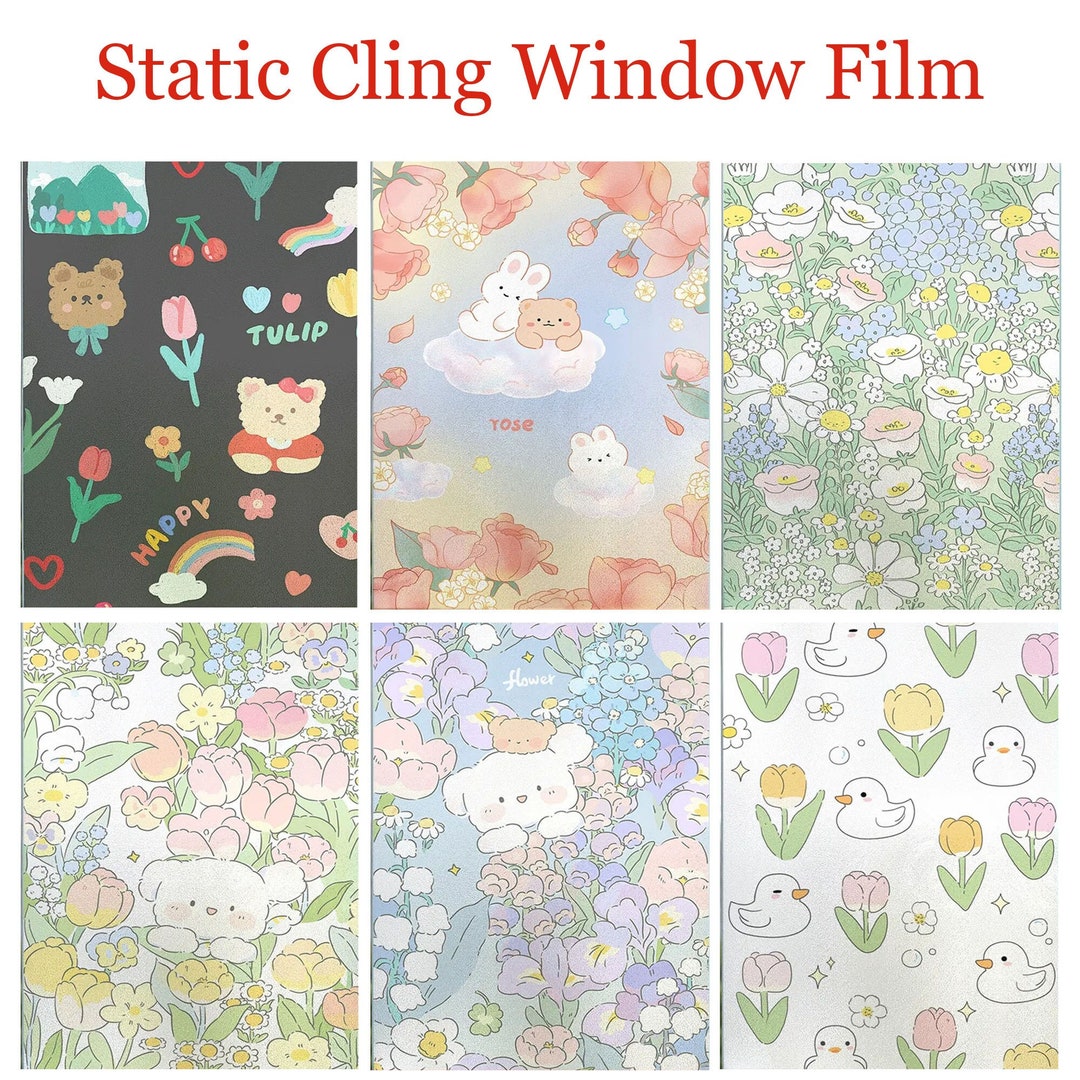 Cute Window Film,static Cling Sticker,self Adhesive Decorative Film,uv ...