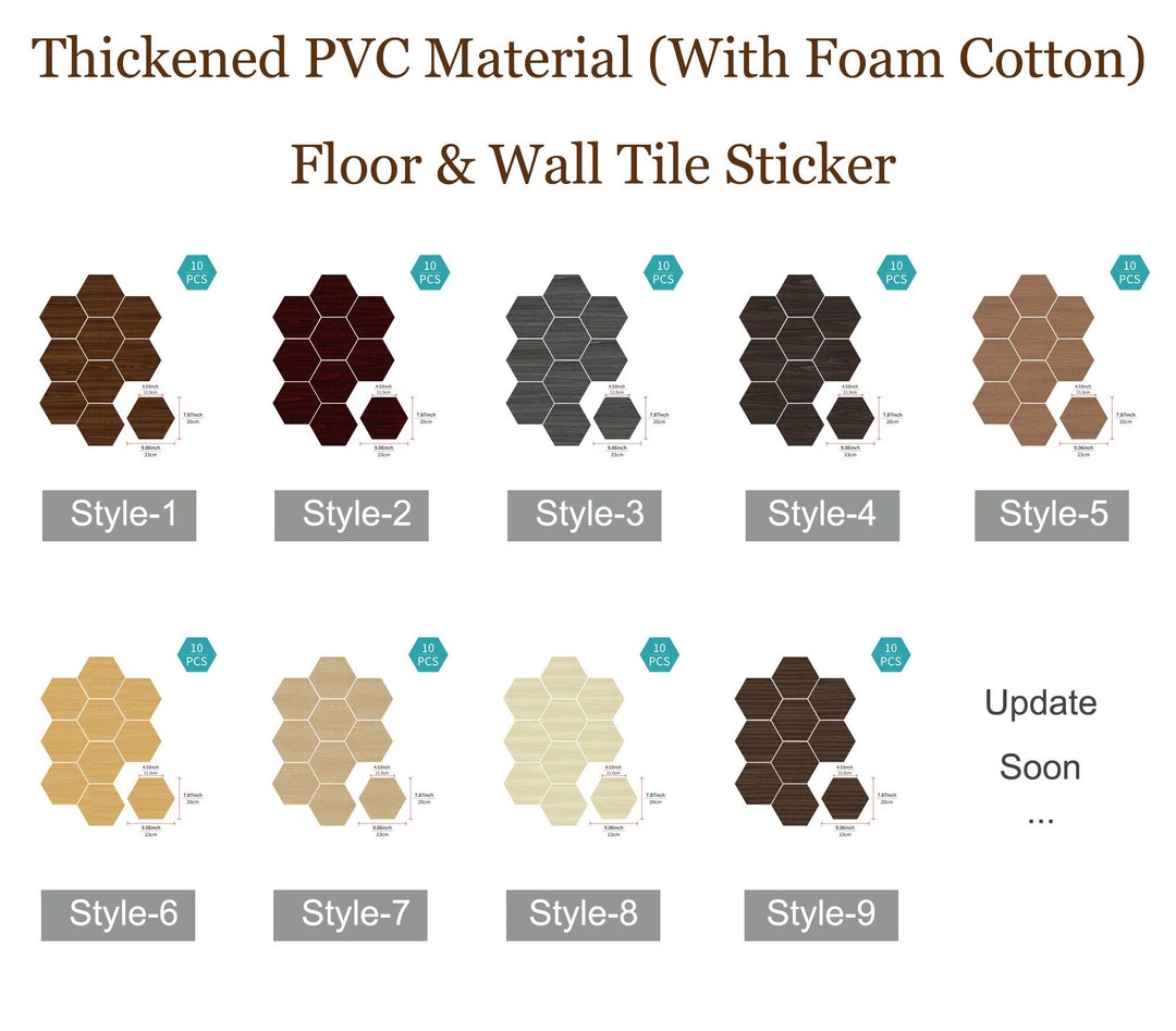 Hexagon Tile Floor Stickers, Self Adhesive Tile Stickers,removable ...