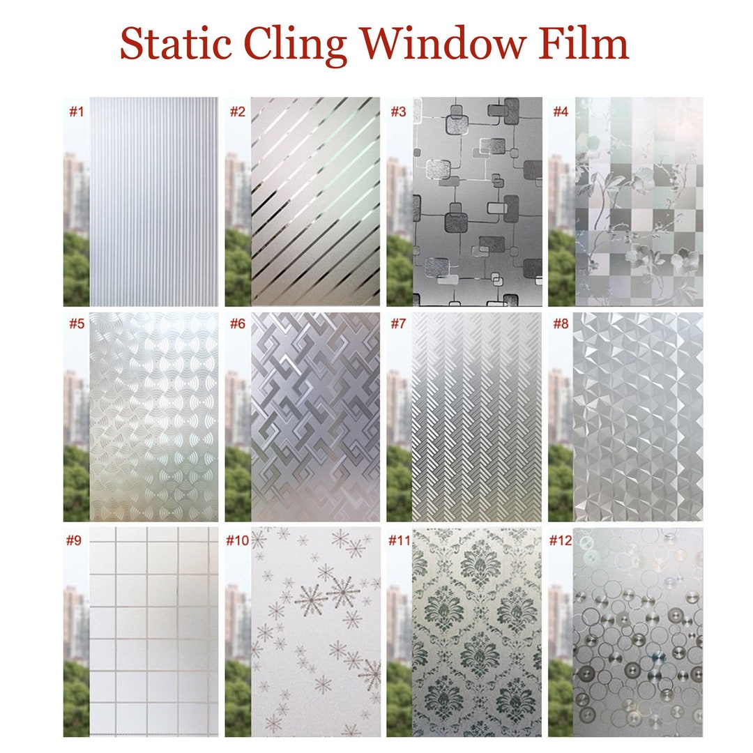 3D Premium Window Privacy Film, Static Cling Sticker,anti-uv, No Glue ...