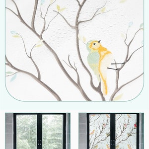 Colorful Window Film,birds Window Privacy Film,self Adhesive Film ...