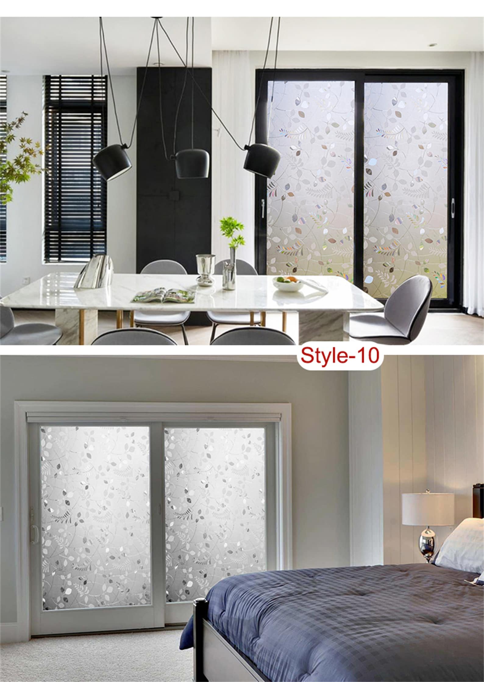 3D Premium Window Privacy Film, Static Cling Sticker,anti-uv, No Glue ...