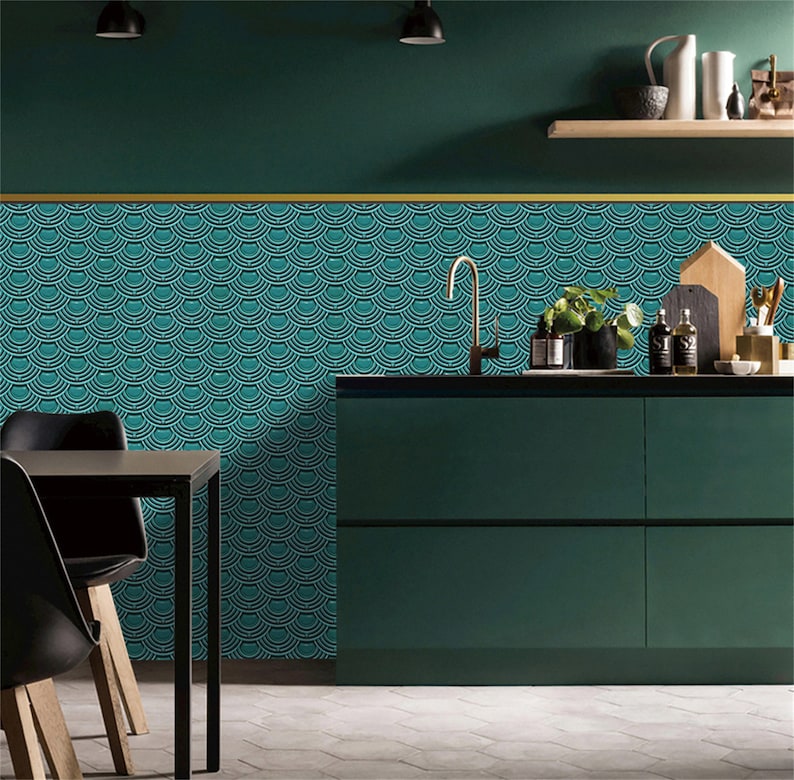 Tile Sticker Vinyl Decal for Kitchen Bathroom Backsplash Floor Decals ...