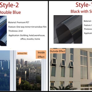 Window Film One Way Mirror Film Daytime Privacy Static Non-adhesive ...