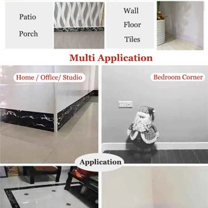 Peel and Stick PVC Self-adhesive Wallpaper Border Board Trim Moulding ...
