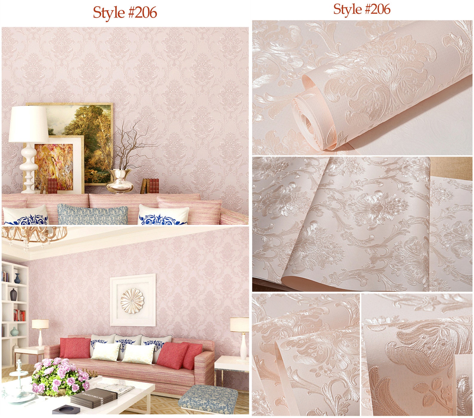Self Adhesive Wallpaper Non-woven Fabric Wall Paperremovable - Etsy