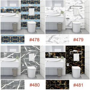 Tile Sticker Vinyl Decal Self Adhesive Tile Decal for Living Room ...