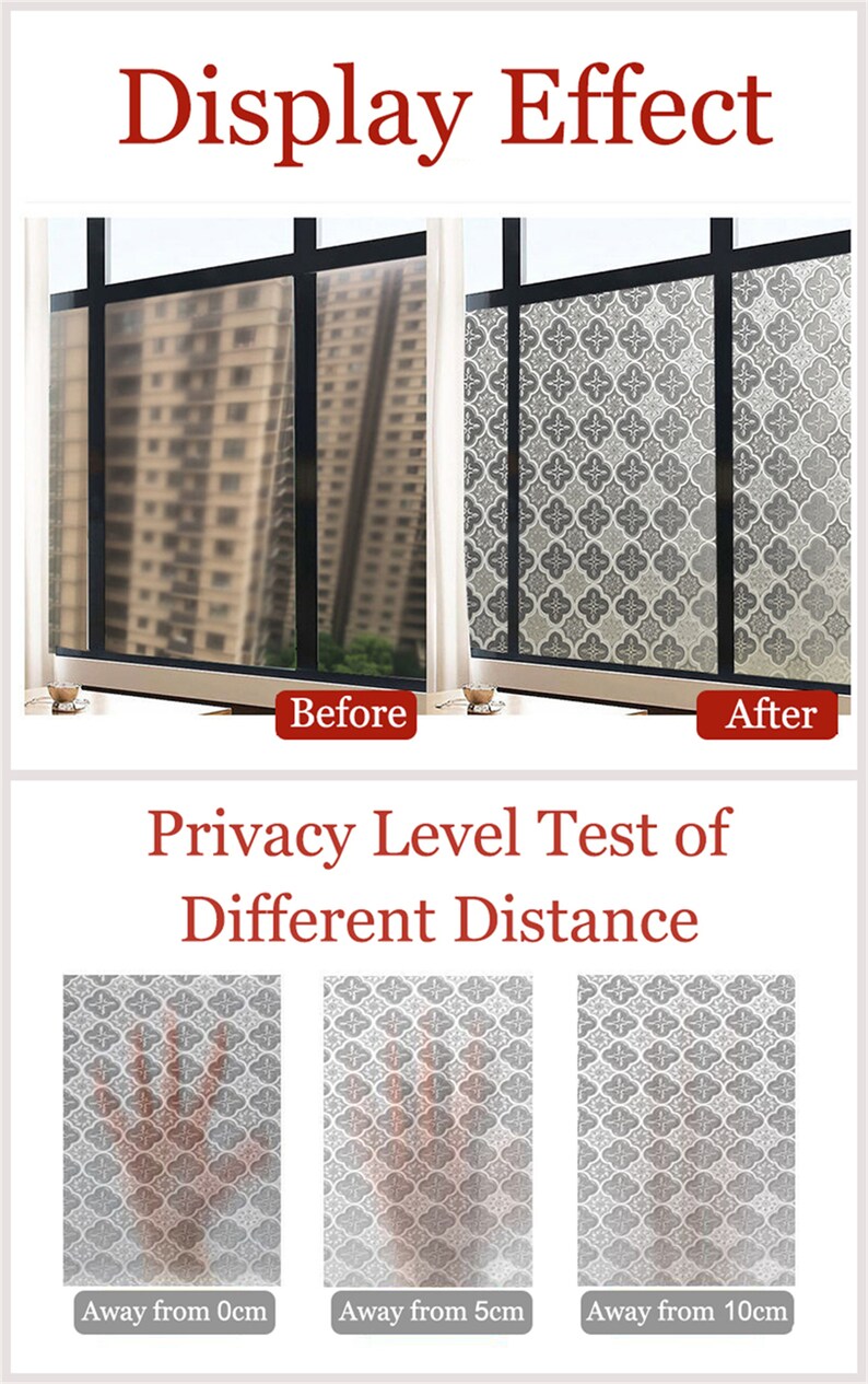3D Premium Window Privacy Film Static Cling Stickeranti-uv - Etsy