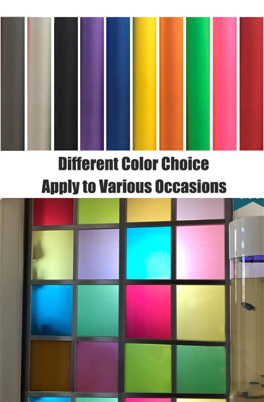 Colorful Decorative Glass Film,insulation Sunscreen Proof Membrane,bi ...