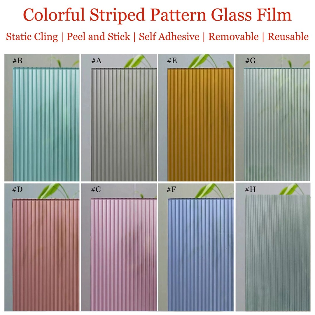 Window Film Frosted Privacy Static Cling,colorful Window Stickers ...