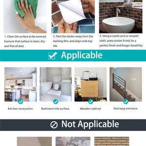 Tile Sticker,peel and Stick Vinyl Tile Decals,self Adhesive Wall ...