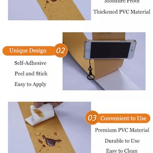 Peel and Stick PVC Self-adhesive Wallpaper Border Board Trim Moulding ...