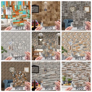 Stone Brick Tile Stickers,faux Brick Wall Panels,peel and Stick ...