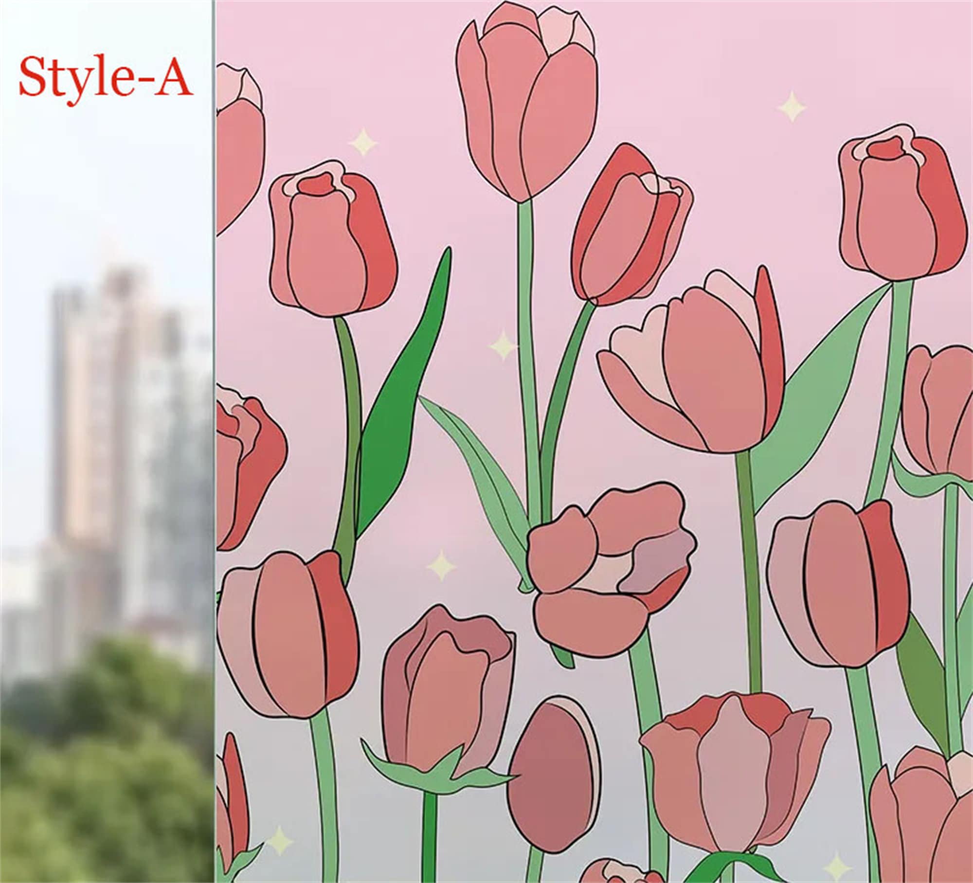 3D Premium Window Privacy Film, Static Cling Sticker,anti-uv, No Glue ...