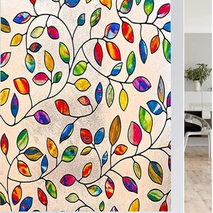 Colorful Privacy Window Film,rhombus Geometric Pattern Static Cling ...