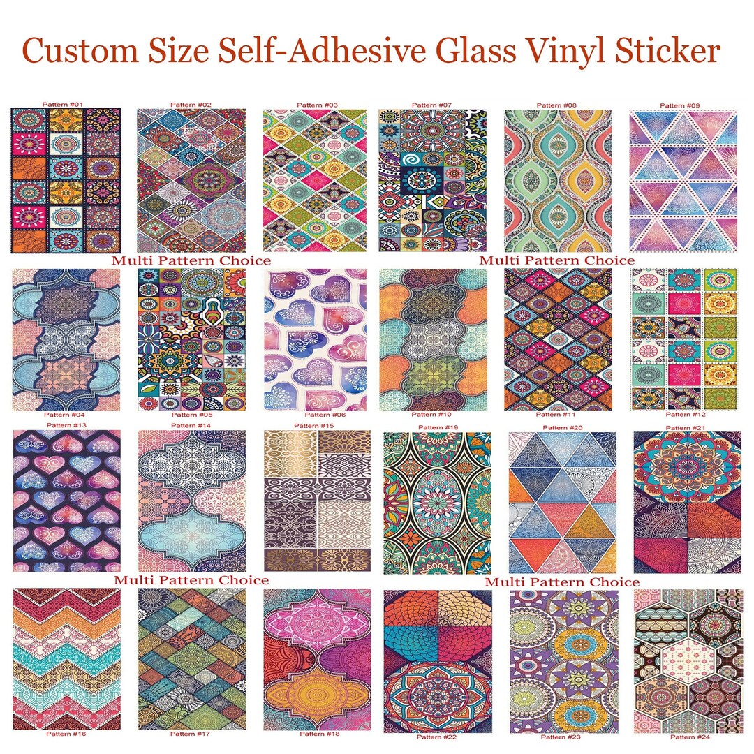 Window Film Stained Glass Vinyl Film Customsize Static Cling Door ...
