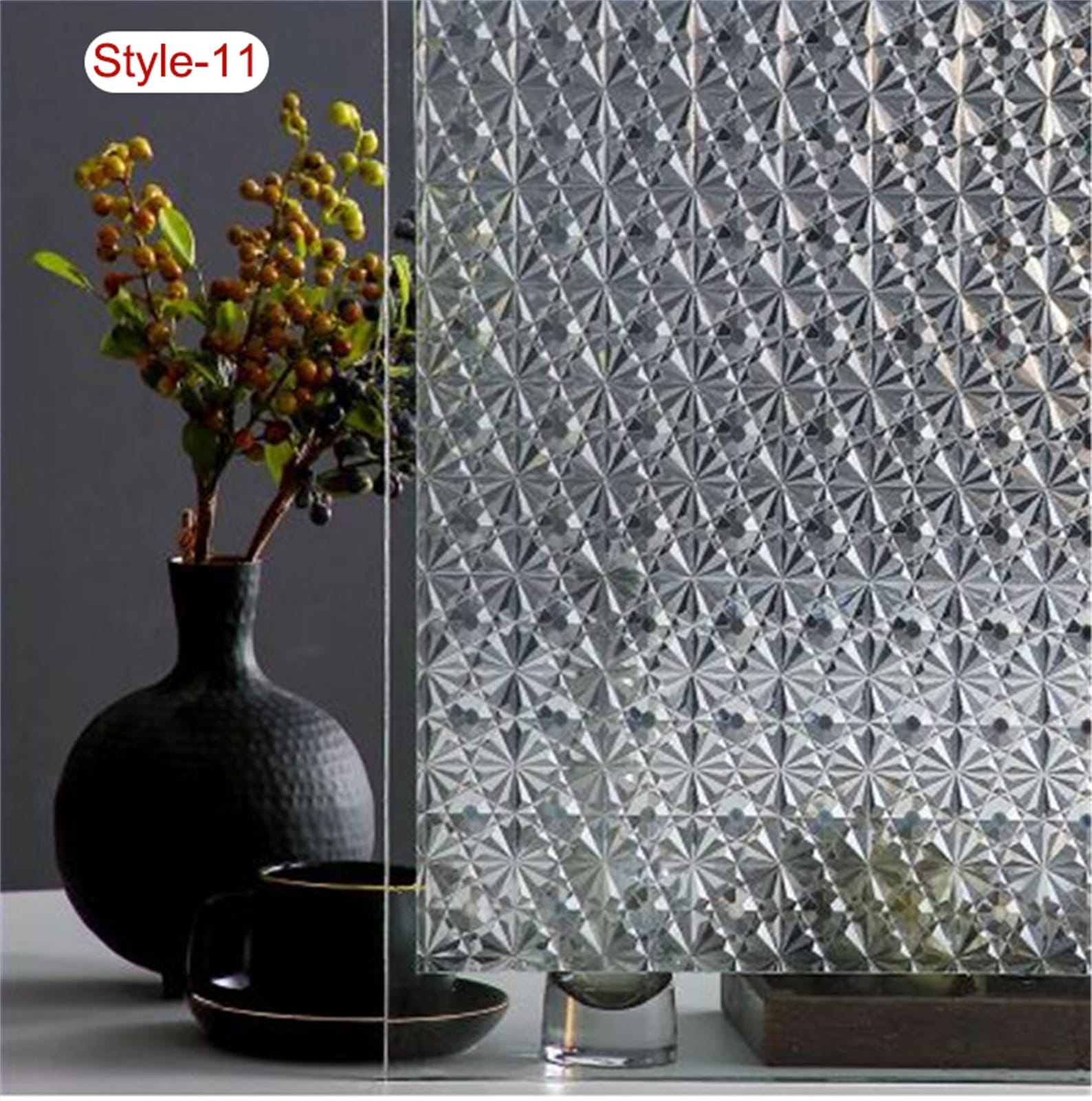 3D Premium Window Privacy Film, Static Cling Sticker,anti-uv, No Glue ...