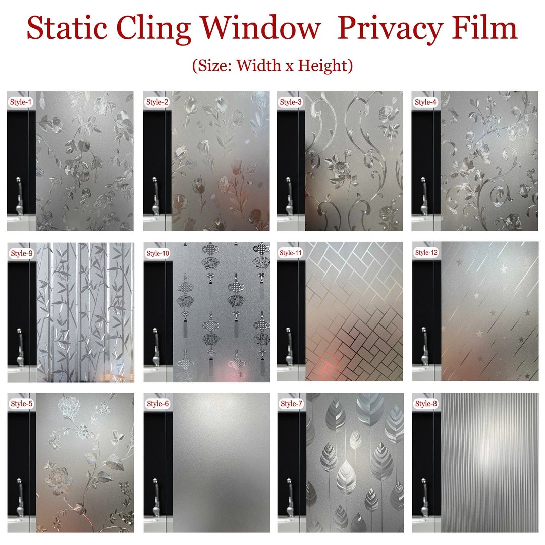 Window Film Privacy Frosted Glass Film,matte Opaque Glass Clings ...