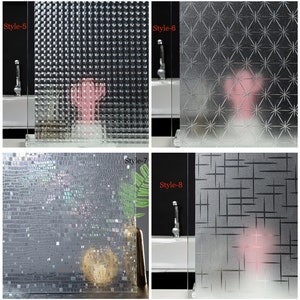 3D Premium Window Privacy Film, Static Cling Sticker,anti-uv, No Glue ...
