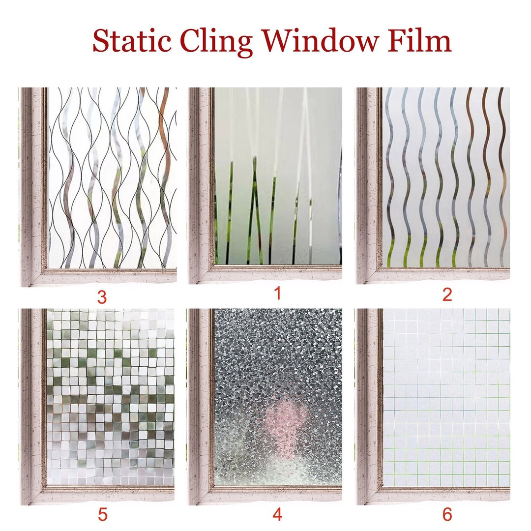 3D Premium Window Privacy Film, Static Cling Sticker,anti-uv, No Glue ...