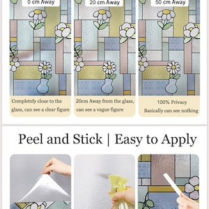 3D Premium Window Privacy Film, Static Cling Sticker,anti-uv, No Glue ...